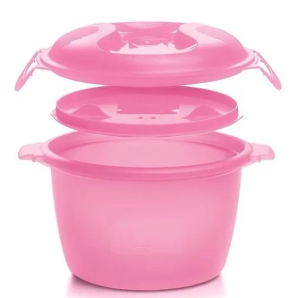 Tupperware | Kitchen | Tupperware Microwave Rice Cooker Pink 22 Liter ...